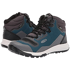 KEEN Women's Tempo Flex Mid Height Lightweight Waterproof Hiking Boot, Blue Coral/Star White, 9