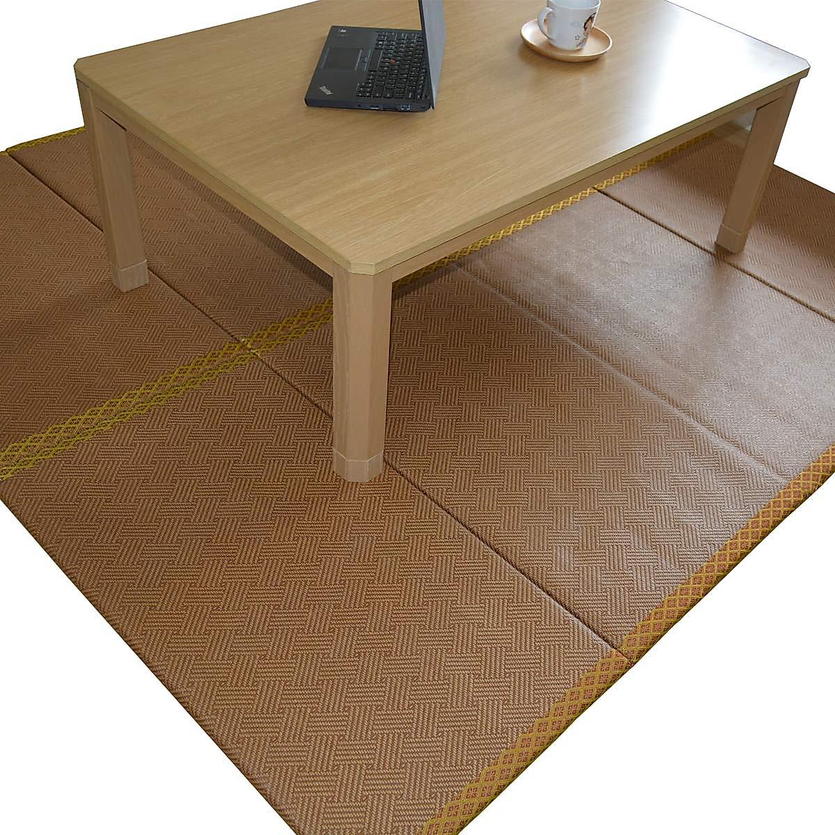 MustMat Japanese Floor Mattress Foldable Tatami Mat Rattan Twin Folding Mattress Firm Tatami Bed Portable 35.4"x78.7"x1.2"