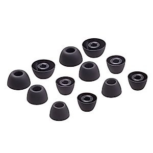 Replacement Earbuds Tips Silicone Eartips for Samsung Galaxy Buds 2 Pro Headphones Fit in Case Buds Tips,6 Pairs (Graphite)
