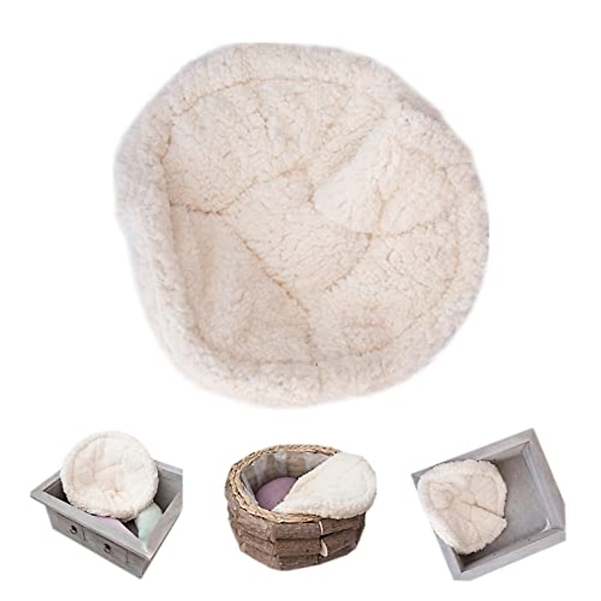 Newborn Baby Photography Props Posing Blanket, Professional for Baby Photography Contoured Posing Positioner Set with Flexible Metal Edges Diameter 34 CM