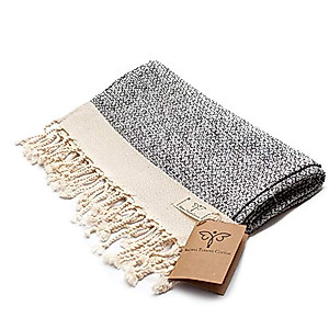 SMYRNA TURKISH COTTON Original Series Hand Towels - Set of 2 |16 x 40 in| 100% Turkish Cotton |Large, Soft Hand and Head Towels for Bathroom, Kitchen |No Shrink| Premium Luxury Set - Gray