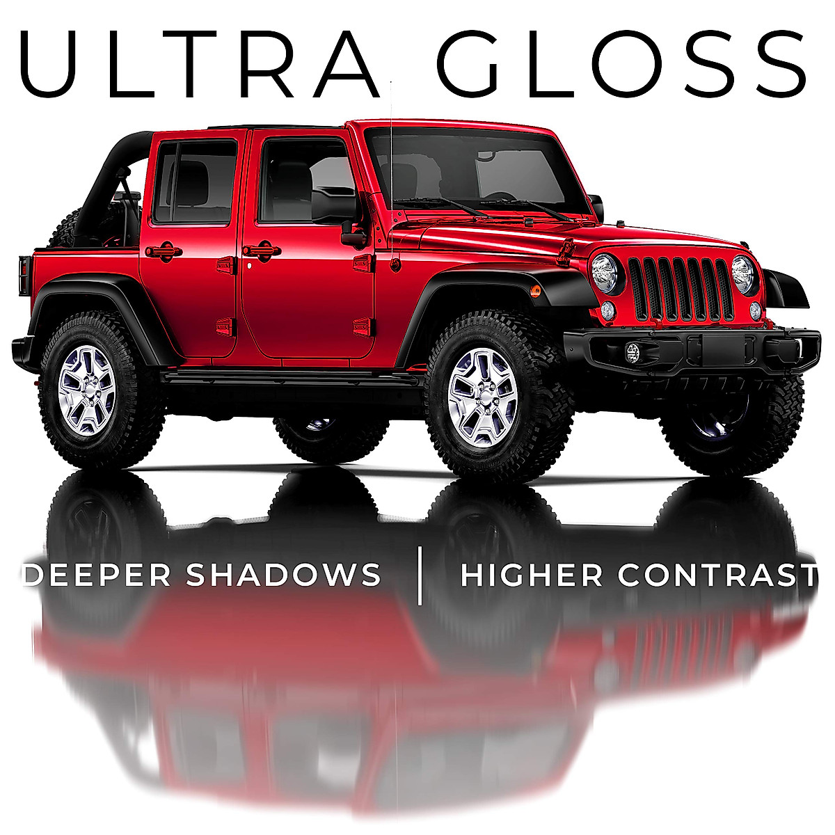 VViViD+ Ultra Gloss Metallic Candy Red Vinyl Car Wrap Premium Paint Replacement Film Roll with Nano Air Release Technology (1ft x 5ft)