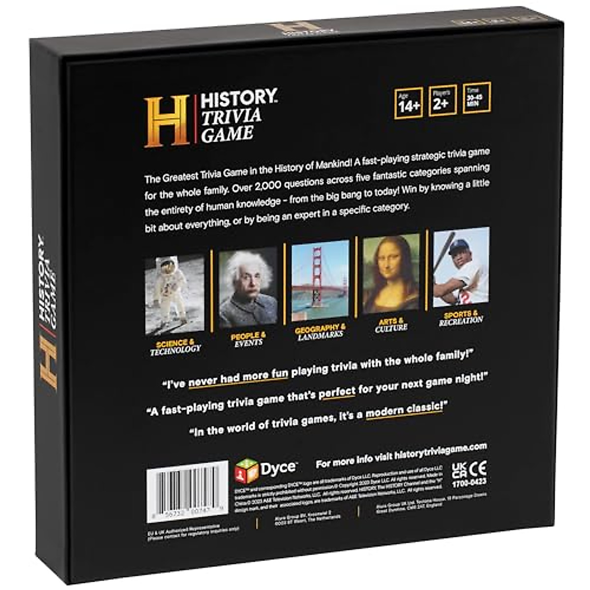 HISTORY Channel Trivia Game - 2000+ Fun General Knowledge Questions for Adults, Family and Teens in The Pursuit of Trivial Knowledge - The Perfect Party Card Game for Board Games Night with your Group