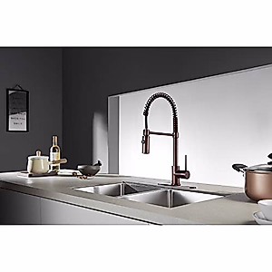 Kingston Brass LS8775NYL New York Single-Handle Pre-Rinse Kitchen Faucet, Oil Rubbed Bronze