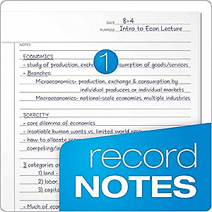 Oxford Innovative Steno Project Ruled Notebook (TOPS), 90222, White