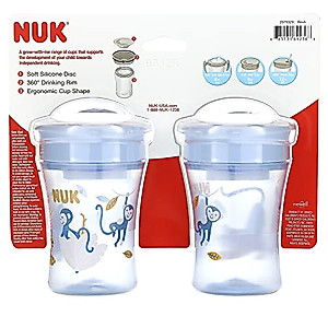 NUK Evolution 360 Cup, 8 Oz., 2 Pack, Colors may vary