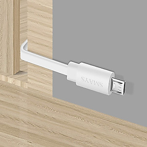 Power Extension Cable Compatible with Wyze Cam Pan v2, Blink Mini, Eufy 2C 3C, Yi Outdoor and Furbo Dog Security Camera - Flat Cord, Wire Clip, 4-Pack, 25ft