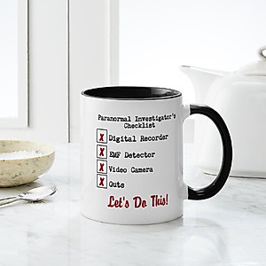 CafePress Paranormal Investigator's Checklist Mug 11 oz (325 ml) Ceramic Coffee Mug