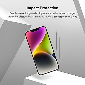 Belkin UltraGlass iPhone 14, iPhone 13 Pro Screen Protector - Easy Application with Installation Guide Tray - Crystal Clear Tempered Glass Screen Protector with AntiMicrobial-Treated Display