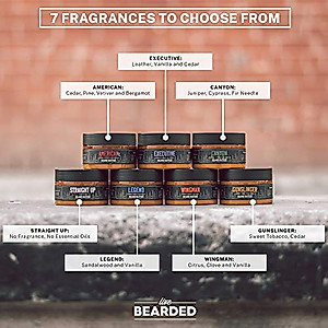 Live Bearded: Beard Butter - Tombstone - Leave in Conditioner for Beards - 3 oz. - Moisturize, Style, Condition - All-Natural Ingredients with Shea Butter - Light to Medium Hold - Made in the USA