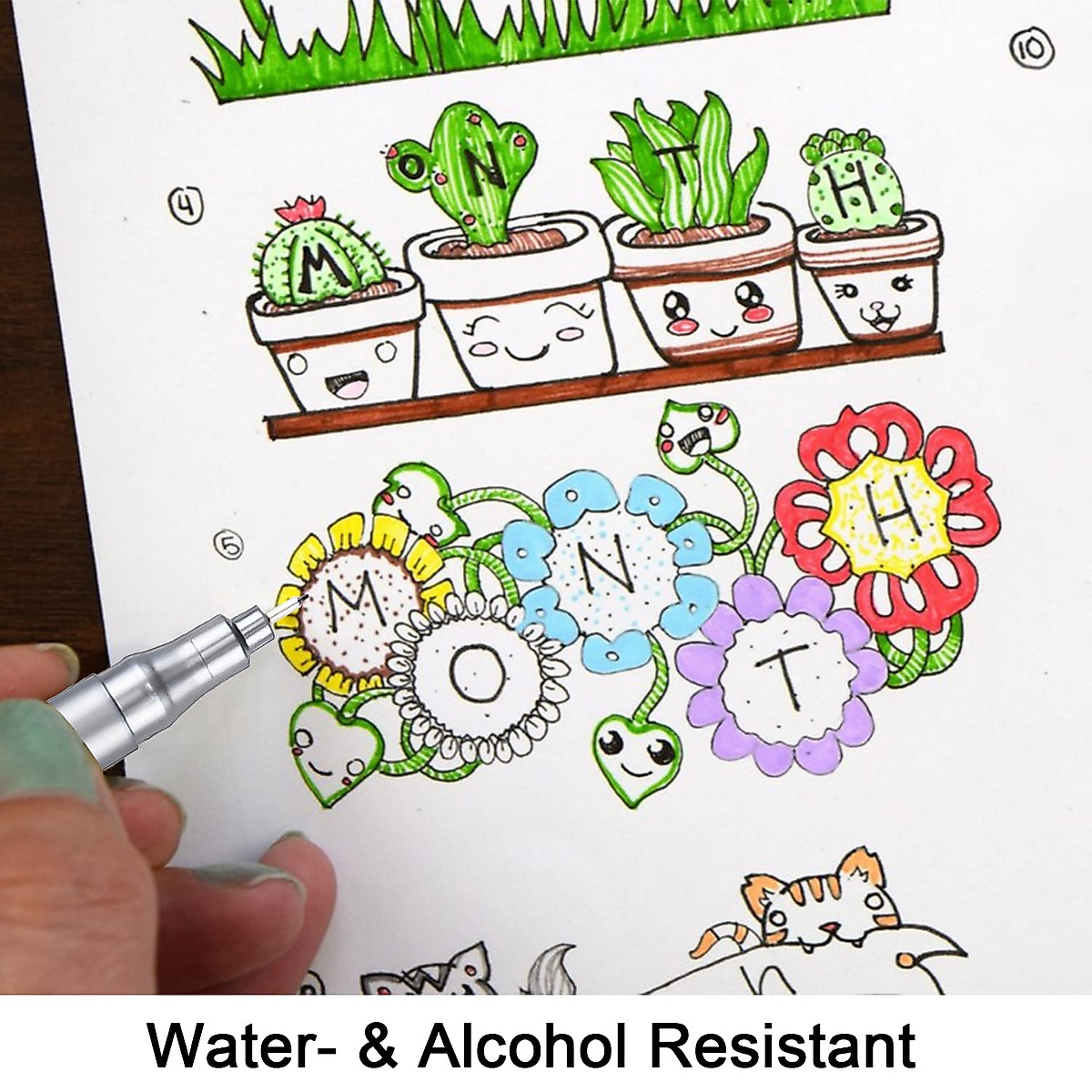 Dyvicl Black Micro-Pen Fineliner Ink Pens, Pigment Liner Multiliner Pens Micro Fine Point Drawing Pens for Sketching, Anime, Manga, Artist Illustration, Journaling, 9 Pieces