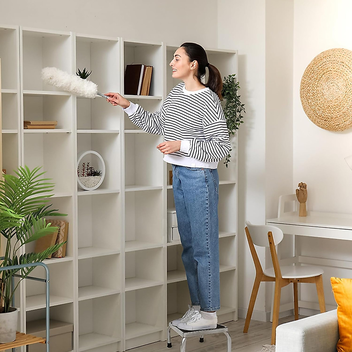 FSA/HSA Eligible, Vaunn Medical Foot Step Stool 350lbs Heavy-Duty Welded Steel Legs, Fully Welded Single Construction Frame, Anti-Skid Rubber Platform