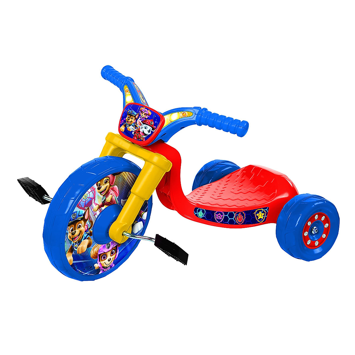 Paw Patrol Fly Wheels Paw Patrol Movie Ride-On 10" Tricycle with Sounds - Toddler Bike Trike, Ages 2-4, for Kids 33”-35” Tall and up to 35 Lbs