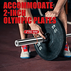 Olympic Barbell Weight Bar for Weightlifting, Bench Press Bar 7ft/6ft/5ft for Strength Training, Rated 700lbs/500lbs/400lbs Weight Capacity