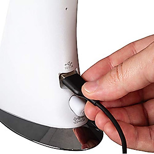 OttLite Thrive LED Sanitizing Desk Lamp with Clock and USB Charging - Eliminates up to 99.9% of Bacteria, Touch Activated, Flexible Neck, Modern Light for Reading, Crafting & Office Desktop