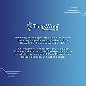ThinkWrite Technologies TWT Audio Duro, TW200 | Premium Over-Ear Noise Reducing Headphones (3.5mm Jack)