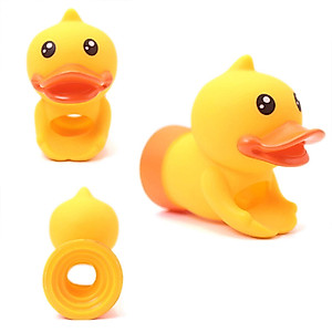 Children’s Faucet Extender Bath Spout Cover for Baby: Sink Extension Hand Washing - Kids Toddler Bathroom Bathtub Fun & Safety - Child Kitchen Accessories (Ducks)