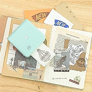 Phomemo M02 Pro Pocket Printer - with 3 Rolls Transparent Gold Paper， Compatible with iOS + Android for Plan Journal, Study Notes, Art Creation, Work, Gift