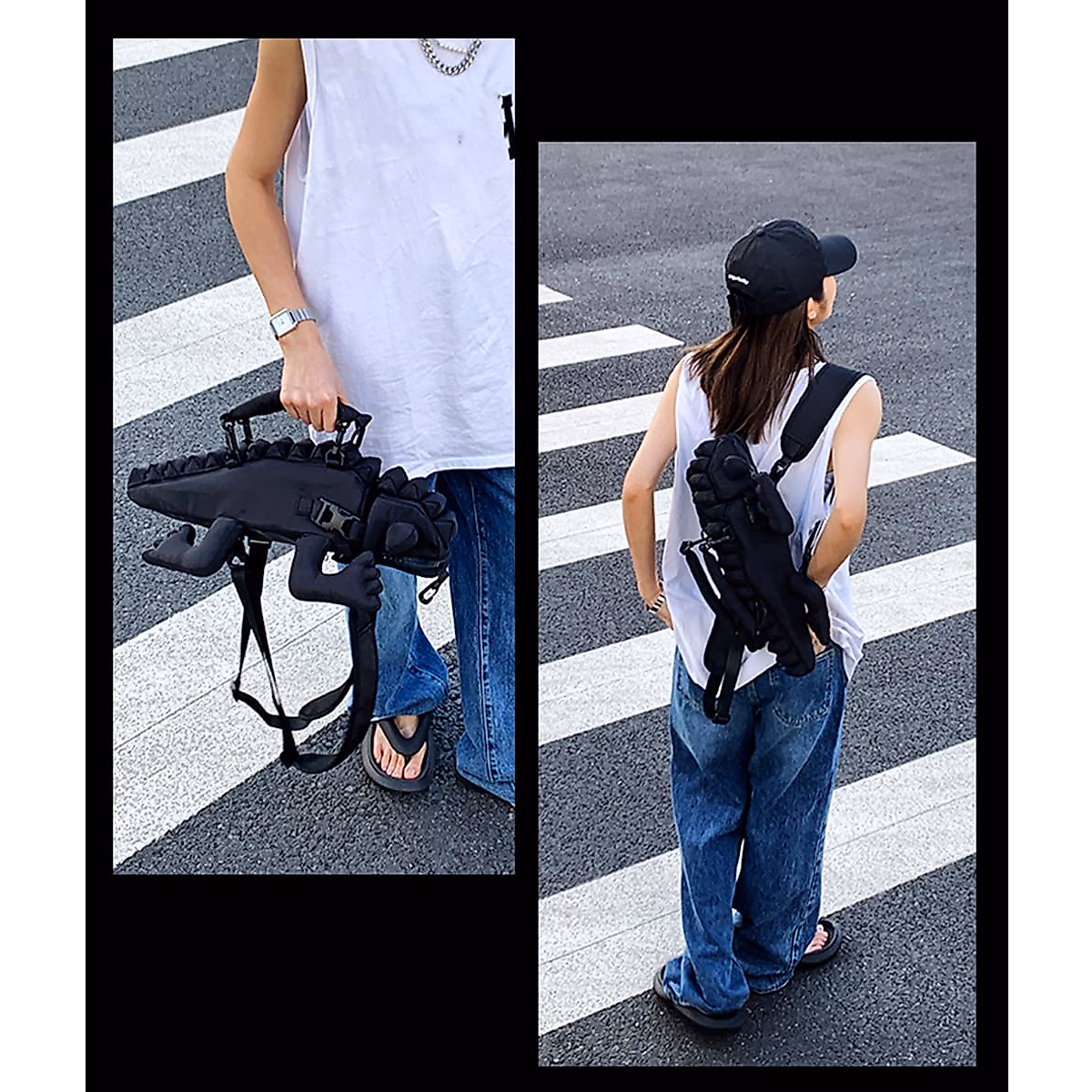 ALANZE Dinosaur Backpack-Backpack-Student Backpack-Travel Backpack-Handbag-Suitable for Men and Women Short Trips Going to School