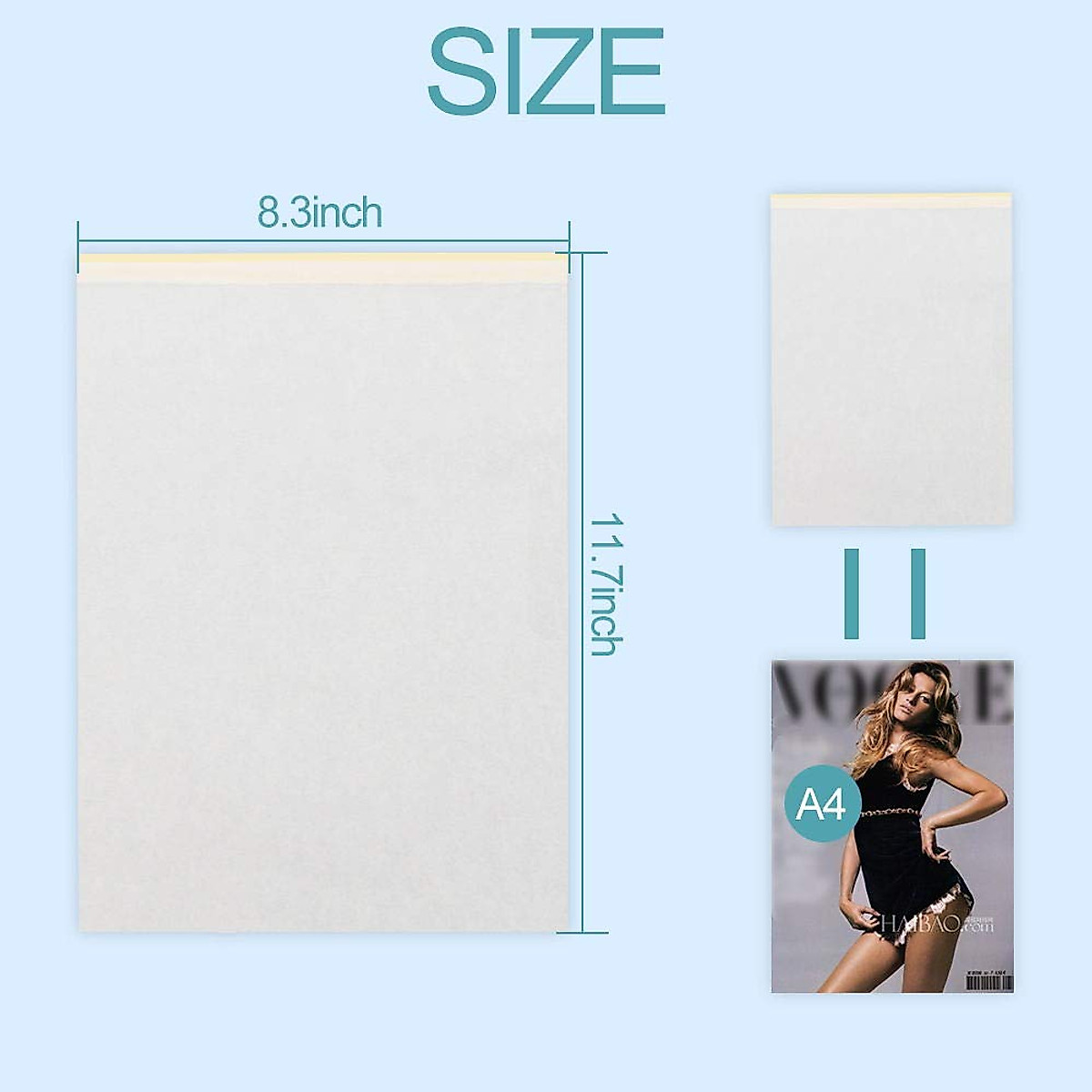 Tattoo Transfer Paper, AZELMADE 20PCS Premium Thermal Stencil Paper, 4 Layers DIY Tattoo Tracing Paper for Tattooing to Skin Tattoo Transfer Kit Tattoo Supplies, Size A4