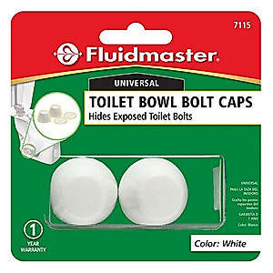 Fluidmaster 7115 Replacement Toilet Bolt Caps In White