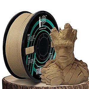 HP3DF Premium PLA Matte Qrange Filament 1.75mm 1KG PLA 2.2Lbs PLA Toughness Enhanced 3D Printer Filament 100% Pure PLA Free 3D Pen Filament FDM Printing Material (Wood Pla)