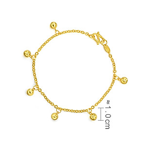 CHOW SANG SANG 999.9 24K Solid Gold Price-by-Weight 6.73g Gold Bracelet for Women 09235B |, 17