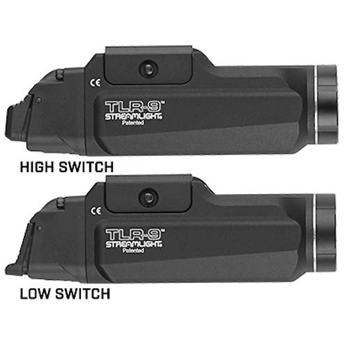 Streamlight 69464 TLR-9 Flex Low-Profile Rail-Mounted Tactical Light with CR123A Lithium Batteries, Black