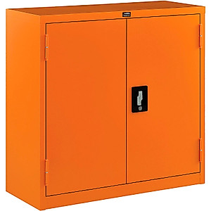 Global Industrial Emergency Preparedness Cabinet, Wall Mount, 30"Wx12"Dx30"H, Orange