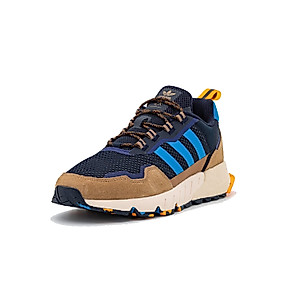 adidas Originals Men's ZX 1K Boost Sneaker Shoes, Legend Ink/Blue Rush/Orange Rush, 10.5 M
