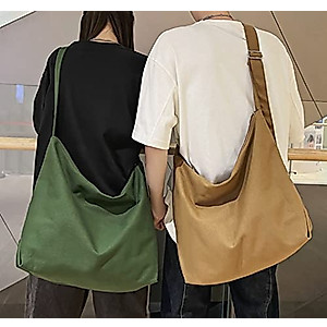 FRVXO Women's Fashion Crossbody Bag Large Size Shoulder Bag Casual Shopping Bag Canvas Messenger Bag Travel Pouch (Green)