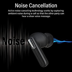 Wireless Earbuds Bluetooth 5.1 Headphones with Wireless Charging Case IPX7 Waterproof Stereo Earphones in-Ear Built-in Mic Headset, Auto Pairing Headphones for iPhone/Samsung/iOS/Android (Black)