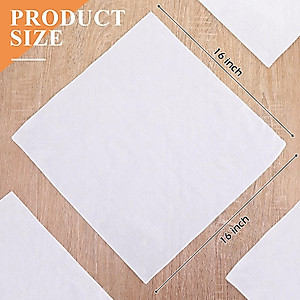 Leinuosen 100 Pack Men's Handkerchiefs Handkerchiefs Cotton Classic Hankies Pocket Square Towel for Tea Parties(11 x 11 Inches,White)