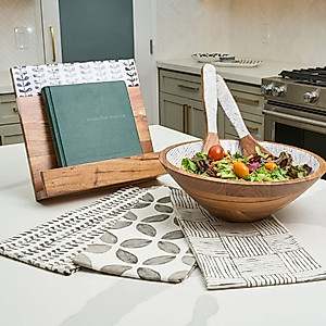 Sophistiplate Tea Towel for Kitchen, Dining - 3 Pack Black & White Set - 100% Cotton - Black White Tea Towels - Machine & Hand Washable Hand Towels - Reusable Cleaning Cloths - 30” x 20”