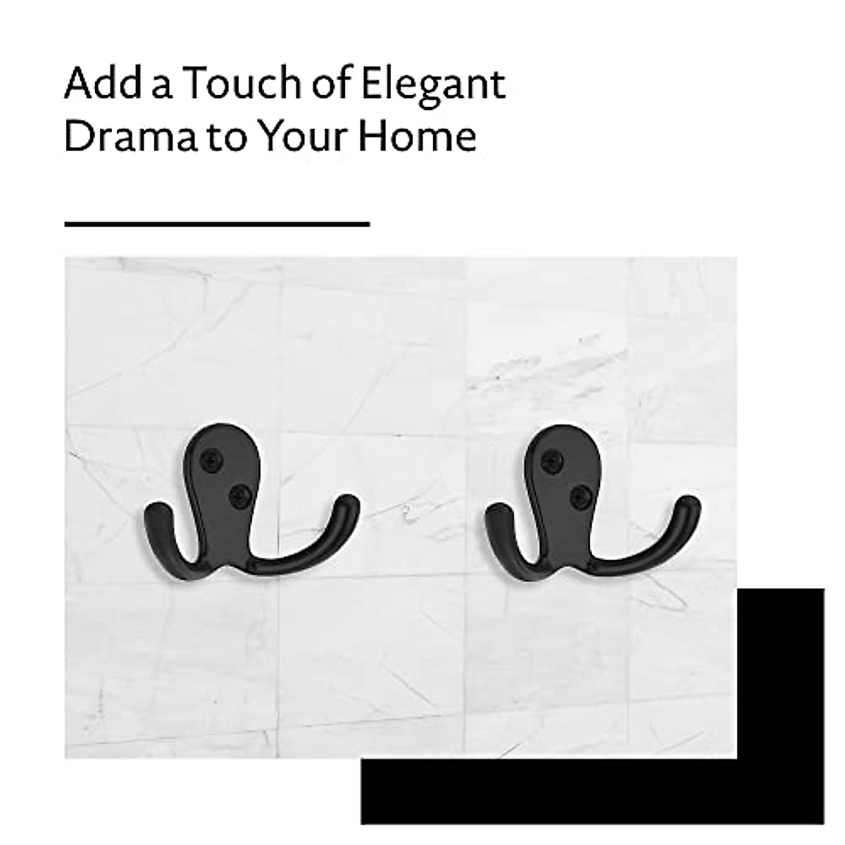 Neighbours Lane Towel Hooks for Bathroom Wall Mounted - Satin Nickel Single Prong Wall Hooks for Hanging Coats, Clothes, Bags, Hats, Towels, & More - Pack of 5 Small-Sized Hooks