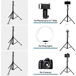 Eicaus 12" Ring Light with Tripod Stand and Phone Holder,Selfie LED Lighting with 62" Phone and Stand,Circle Ringlight for Photography,TIK Tok and YouTube,Compatible with iPhone, Android and Cameras
