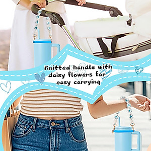 Sanilinwild 40 oz Tumbler with Handle Straw and Accessories, Drop & Abrasion Resistant, Vacuum Double-Layer Insulation, Ideal for Camping, Fitness, Outdoor Use