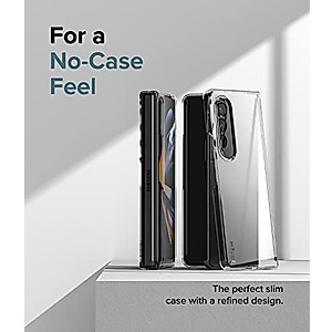 Ringke Slim [Anti-Yellowing Material] Compatible with Samsung Galaxy Z Fold 4 5G Case (2022) for Minimalist Yet Sturdy, Solid Sleek Transparent Cover with Non-Slip Pad for Galaxy Z Fold4 - Clear