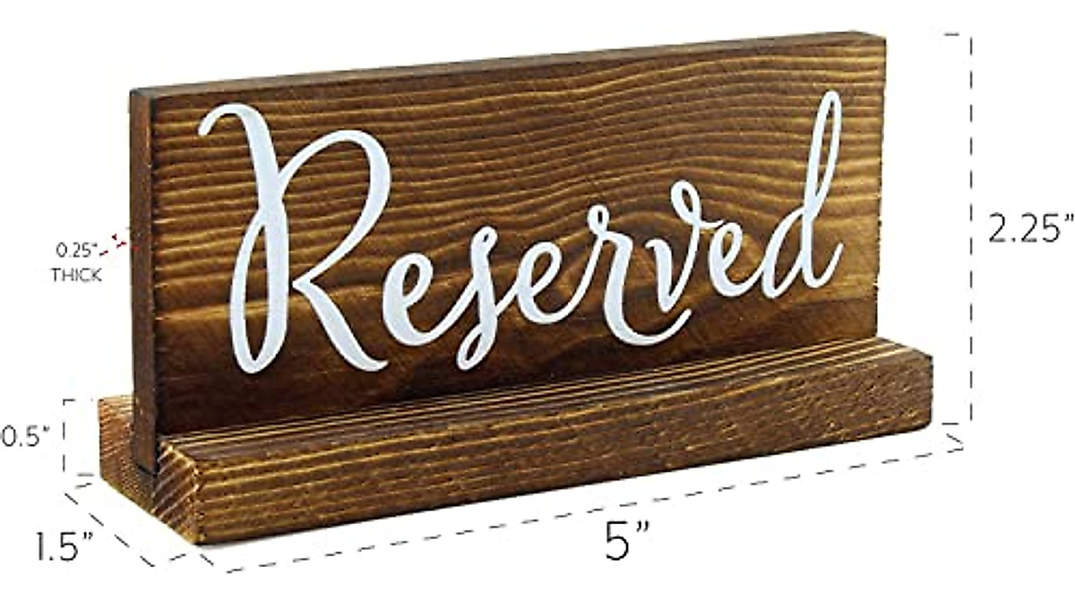 Rustic Wooden Reserved Signs for Tables - Weddings & Events
