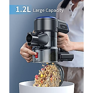 HONITURE Cordless Vacuum Cleaner 400W 33000PA Stick Vacuum with Touch Screen 55Min Runtime Battery Handheld Vacuum Lightweight Powerful Cordless Stick Vacuum for Hardwood Floors,Carpets,Pet Hair S12