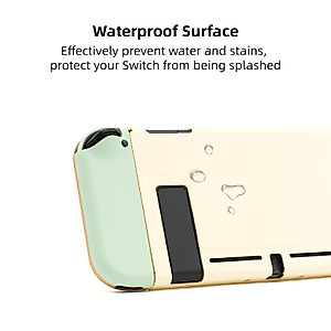 GeekShare Protective Case Slim Cover Case for Switch - Shock-Absorption and Anti-Scratch (Brown & Green)