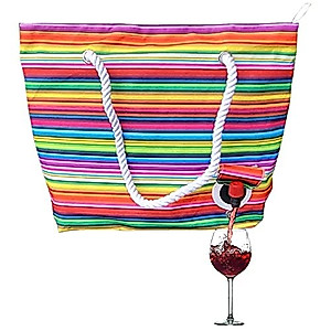Insulated Wine Purse - Portable Tote w/Spout for Wine, Beer, Any Beverage - Gift for Wine Lovers, Beer Enthusiast, Mixologists, Moms On The Go and Everyone In Between
