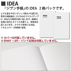 Pk/2 Kokuyo Idea Grid Notebooks, B6 Slim 7.17" x 4.25", Tomoe River Paper