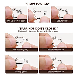 AINUOSHI Moissanite Hoop Earrings for Women, D-E Color Moissanite Simulated Diamond, 925 Sterling Silver with 14K Gold Plating, Hypoallergenic, Jewelry Box Packed