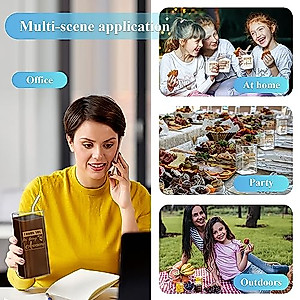 Roshtia 12 Pcs Square Glass Cups with Straws Highball Drinking Glasses Clear Rocks Glasses for Tea Wine Beer Cocktails Juice Coffee Mixed Drinks Party Glassware Set, 8.5oz and 13.5oz (Minimalist)