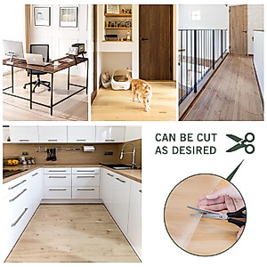 tixpol Area Rug for Living Room, 6'x9' Clear Area Rug for Dining Room, Protector Floor Mat for Home Office Laundry Dining Area, Non-Slip Waterproof Vinyl Area Rug for Kids Pet (Clear)