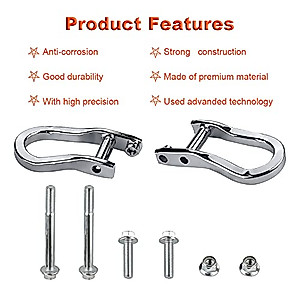 JDMON Compatible with Chrome Front Tow Hook Chevy Silverado 1500 GMC Sierra 1500 2007-2018 Silverado 1500 LD Sierra 1500 Limited 2019 Replaces 84072462 Silver 2Pcs