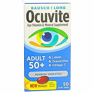 Bausch & Lomb Ocuvite Adult 50+ Eye Vitamin & Mineral Softgels 50 ea (Pack of 5)
