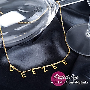 Sorority Shop Delta Zeta Necklace — DZ Name Necklace, 18K Gold Plated Sorority Gifts Necklace, Long-Lasting Delta Zeta Gifts for Women
