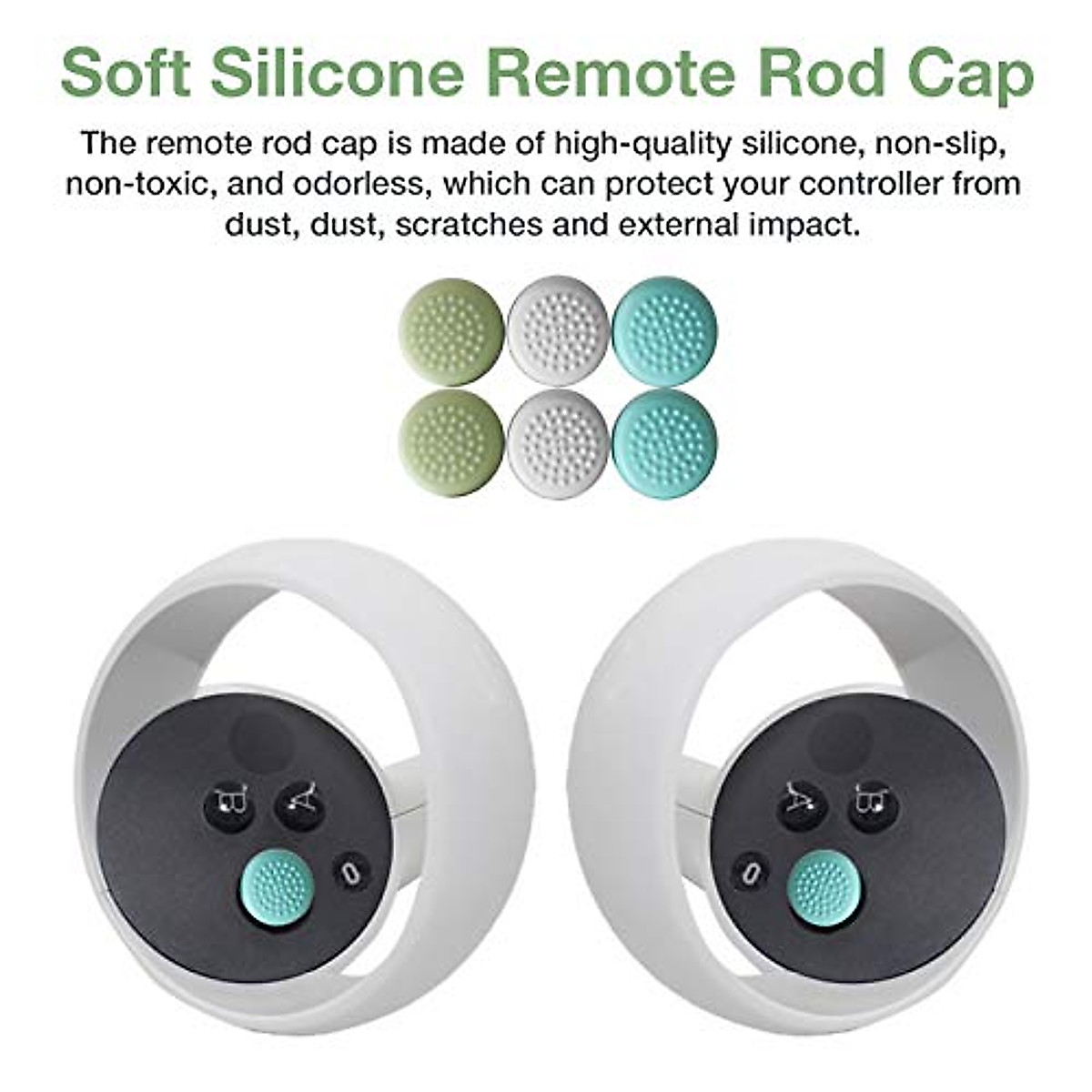 Cover Set for Oculus Quest 2,Touch Controller Grip Cover,Quest Lens Cover,Lens Protect Cover for Oculus Quest 2,Anti-Throw Sweatproof Handle Protective Sleeve (White)